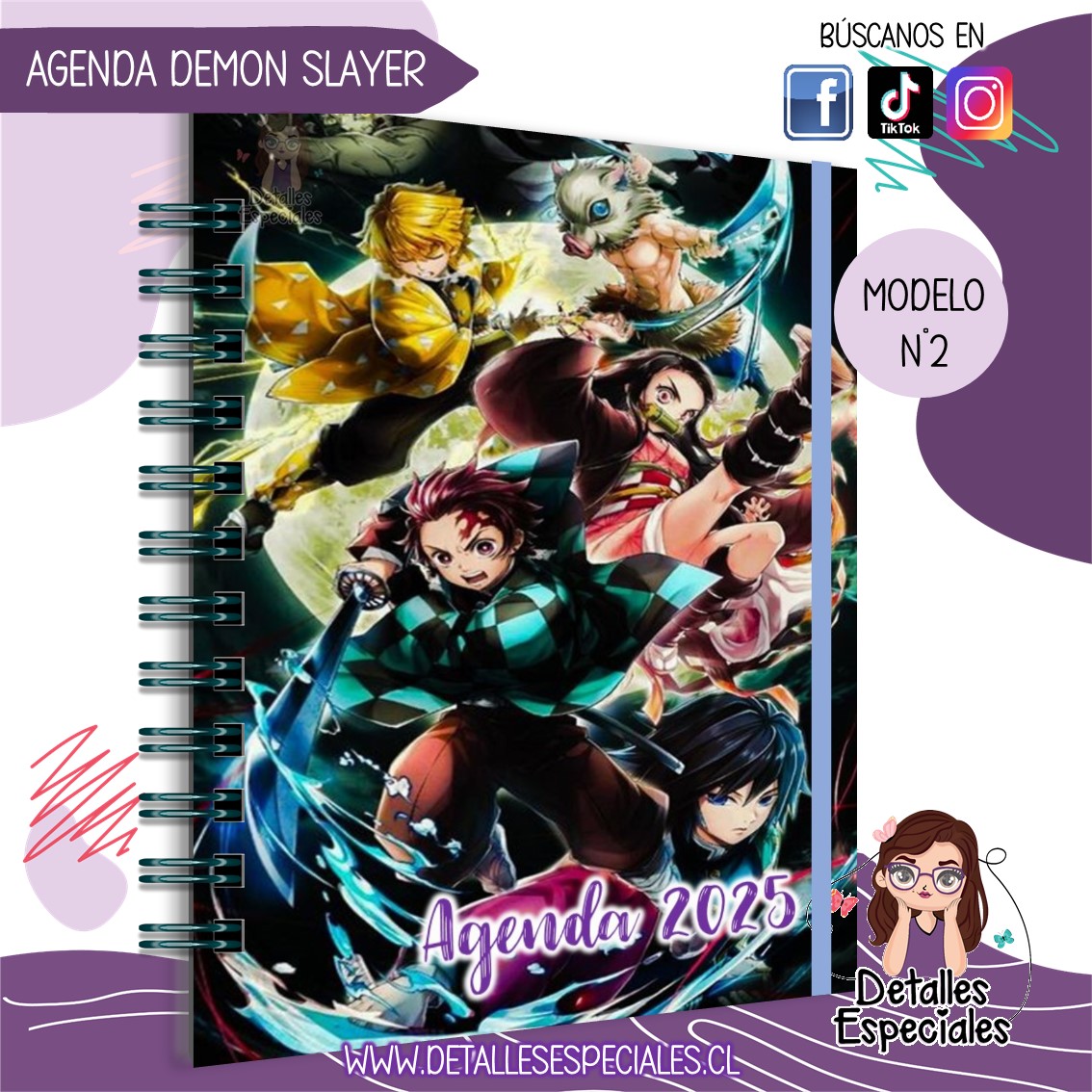 Agenda Demon Slayer - Detalles Especiales