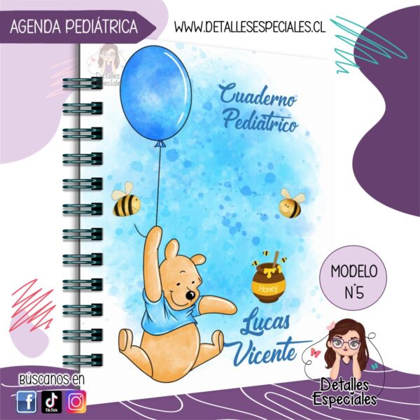 Pediátrico Winnie The Pooh celeste - Detalles Especiales